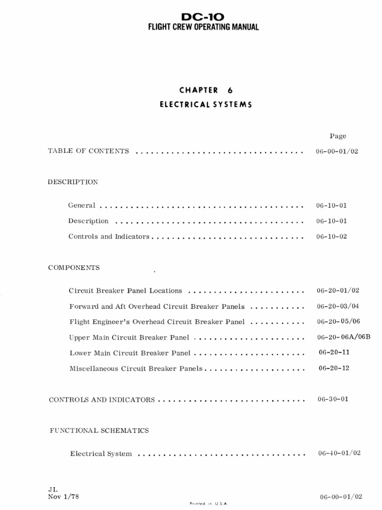 DC-10 Electrical Systems Overview | PDF