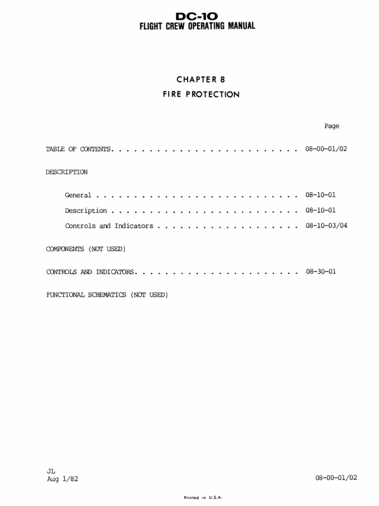 McDonnell Douglas DC 10 40 Fire Protection | PDF
