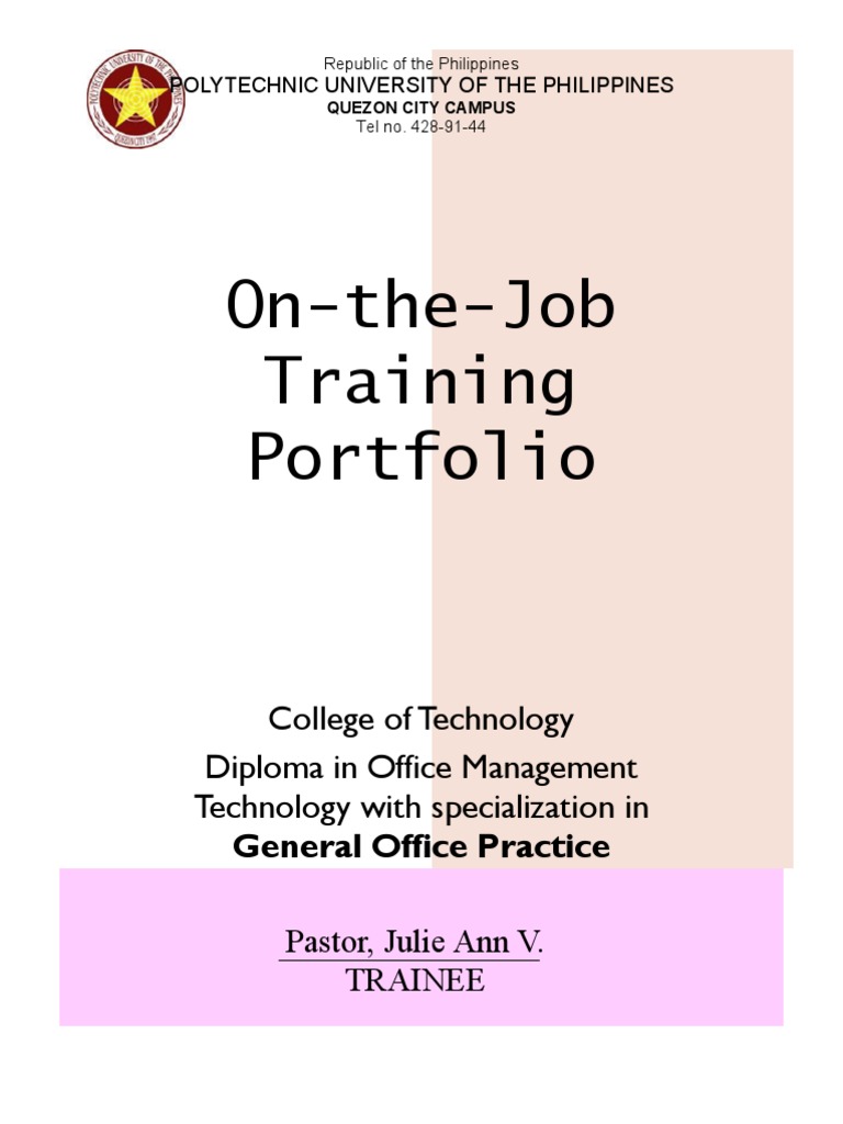 OJT Portfolio: Office Management Training | PDF