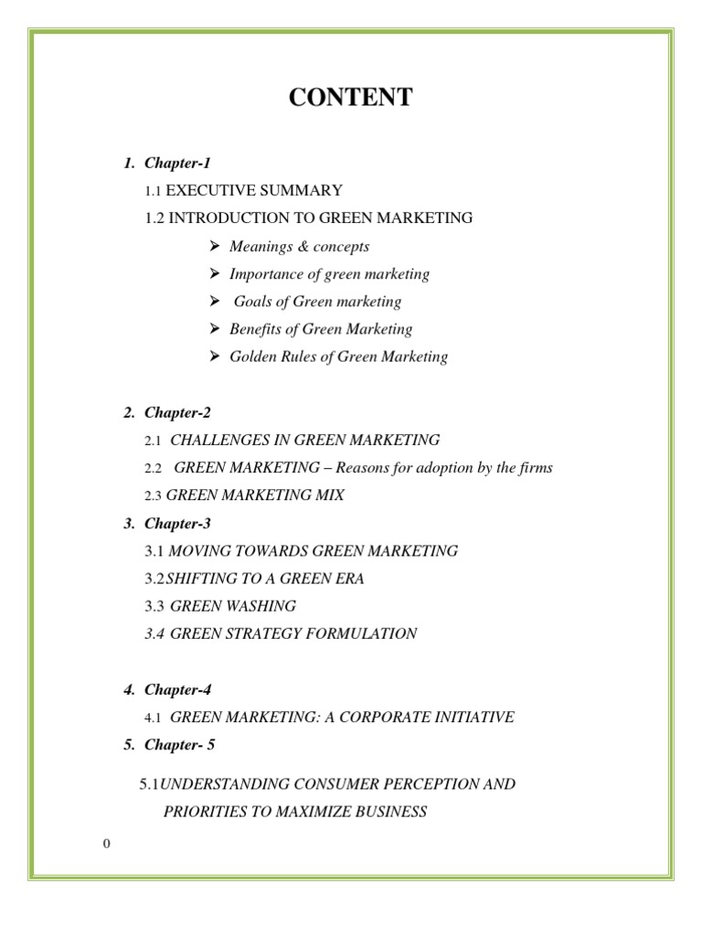 Project Report On Green Marketing | PDF | Environmentalism | Marketing
