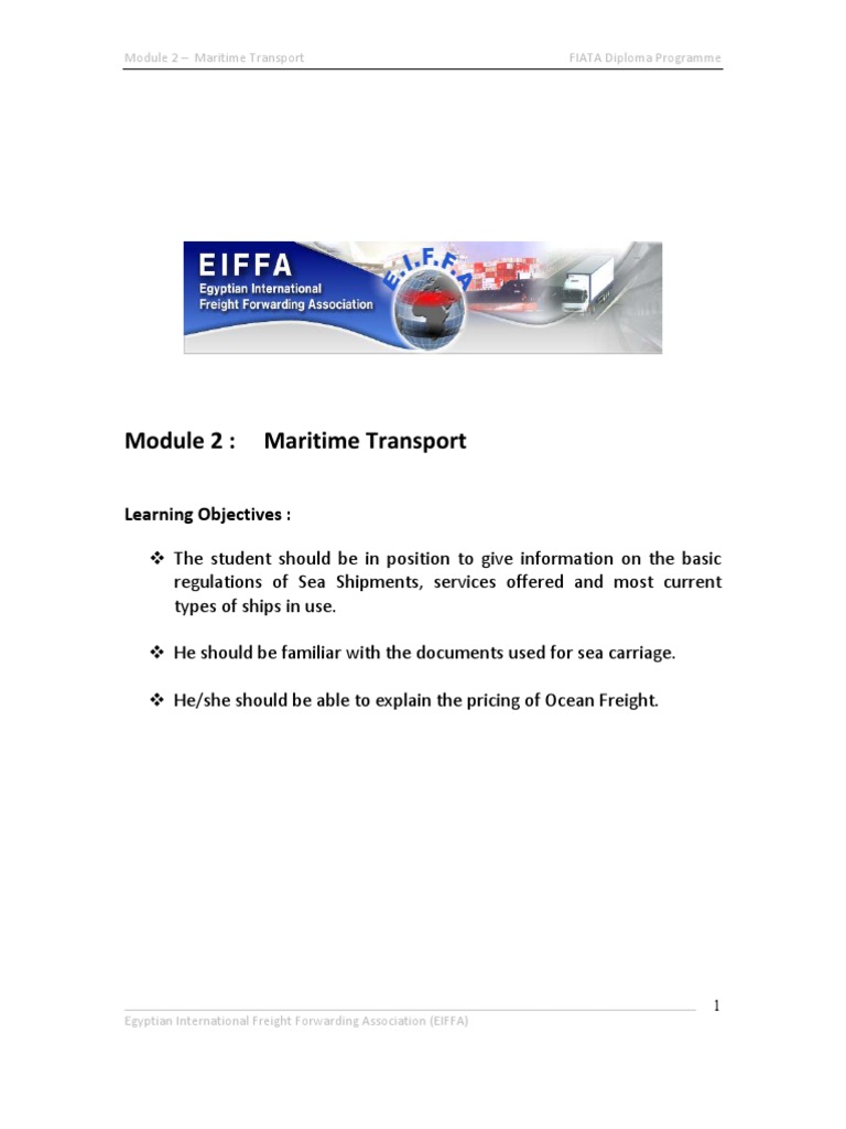 Maritime Transport Overview and Ports | PDF | Containerization | Port