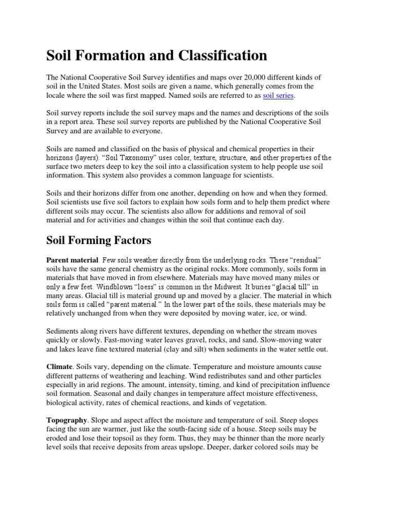 Soil Formation and Classification Overview | PDF | Soil | Natural Materials