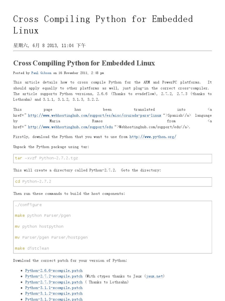 Cross Compile Python For Embedded Linux | PDF | Data Management ...