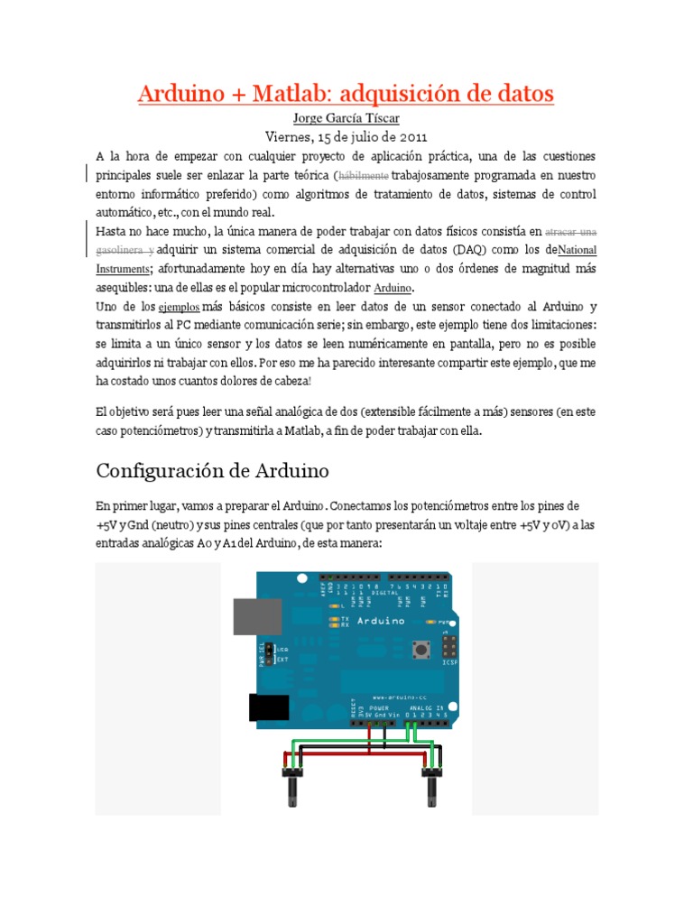 Leer Dos Señales Analogas | PDF | Arduino | Adquisición de datos