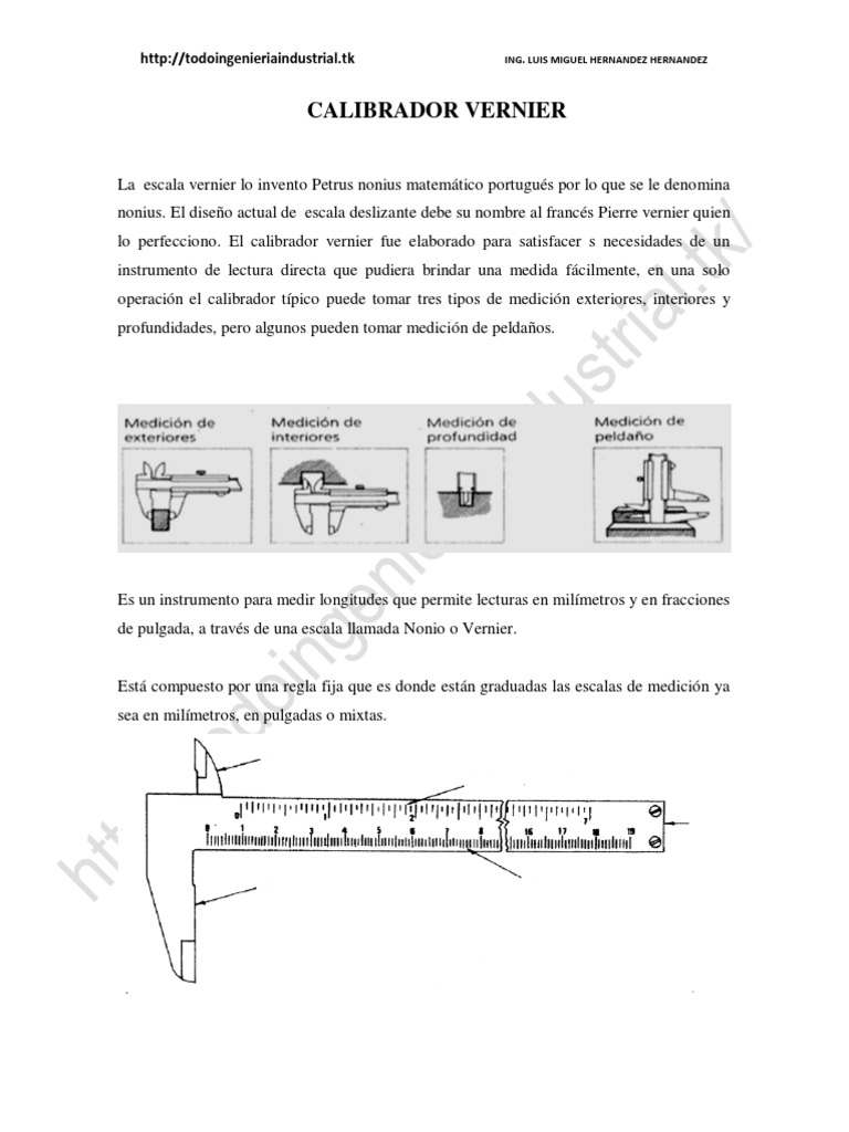 Guía Completa del Calibrador Vernier | PDF | Science | Ingeniería