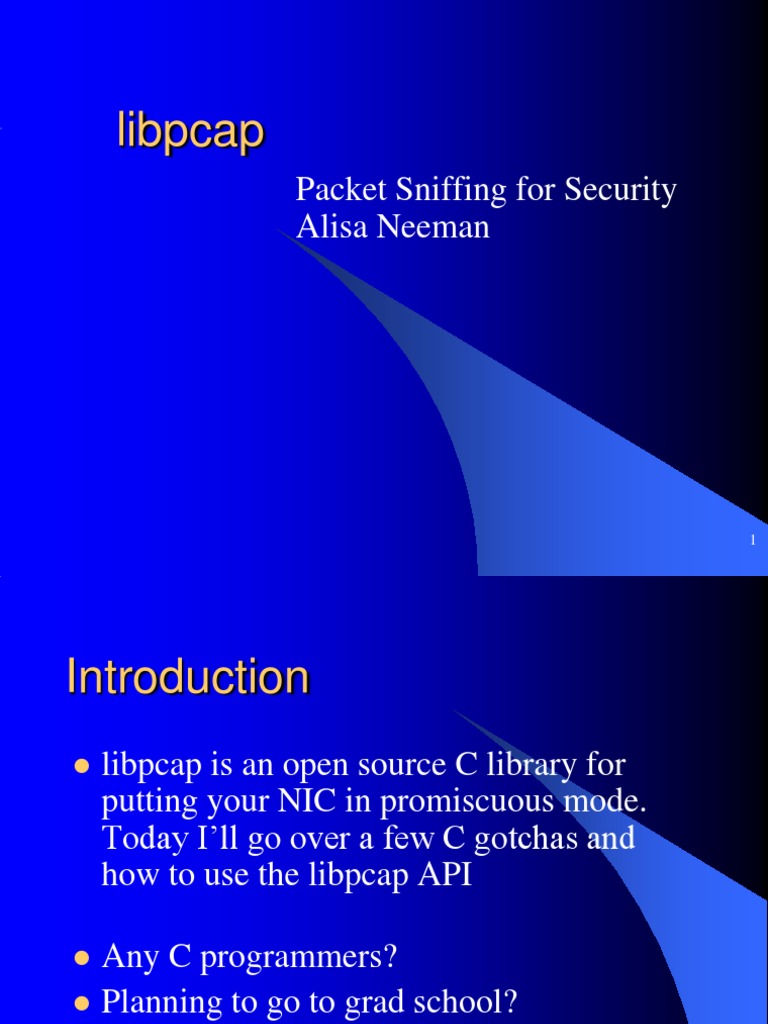 libpcap | Network Packet | Network Protocols