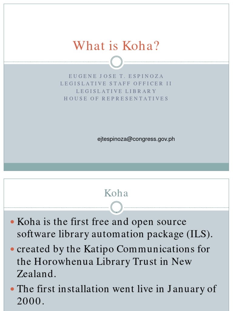 What is koha? | Information Science | Software | Free 30-day Trial | Scribd