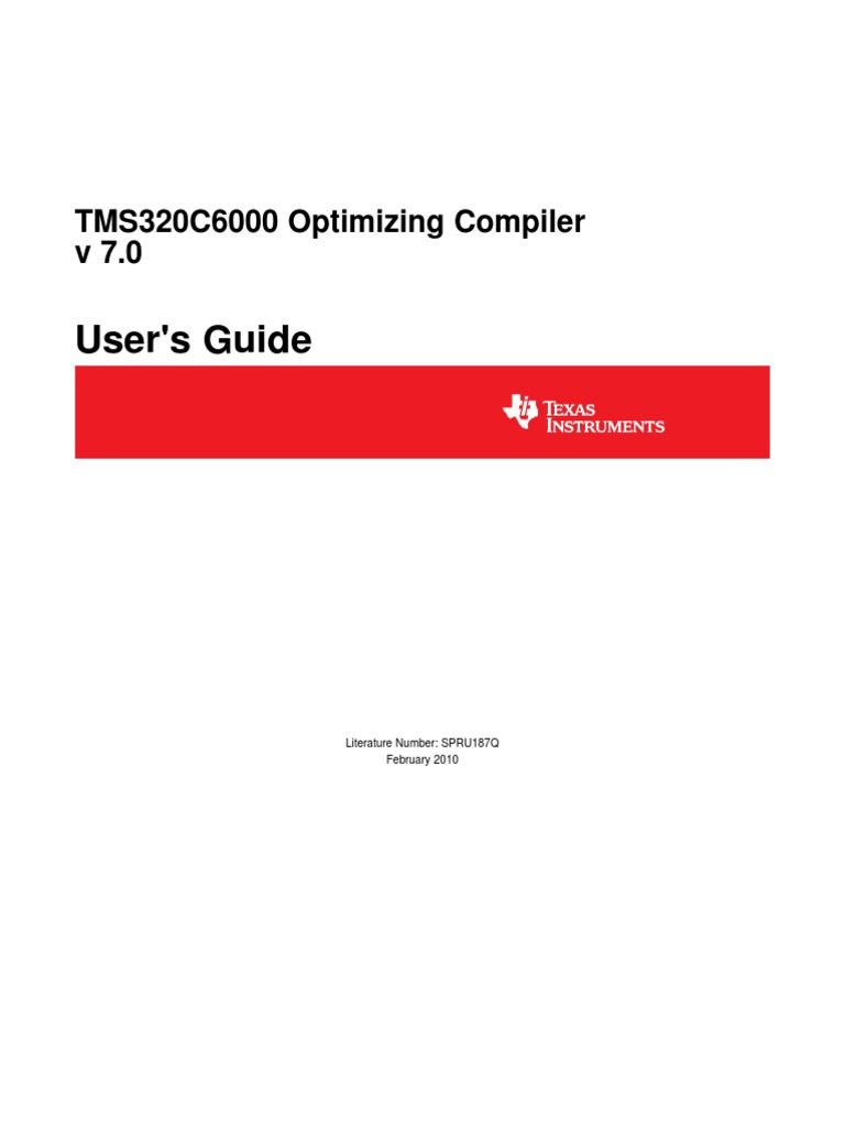 TMS320C6000 Optimizing Compiler | PDF | C (Programming Language) | C++