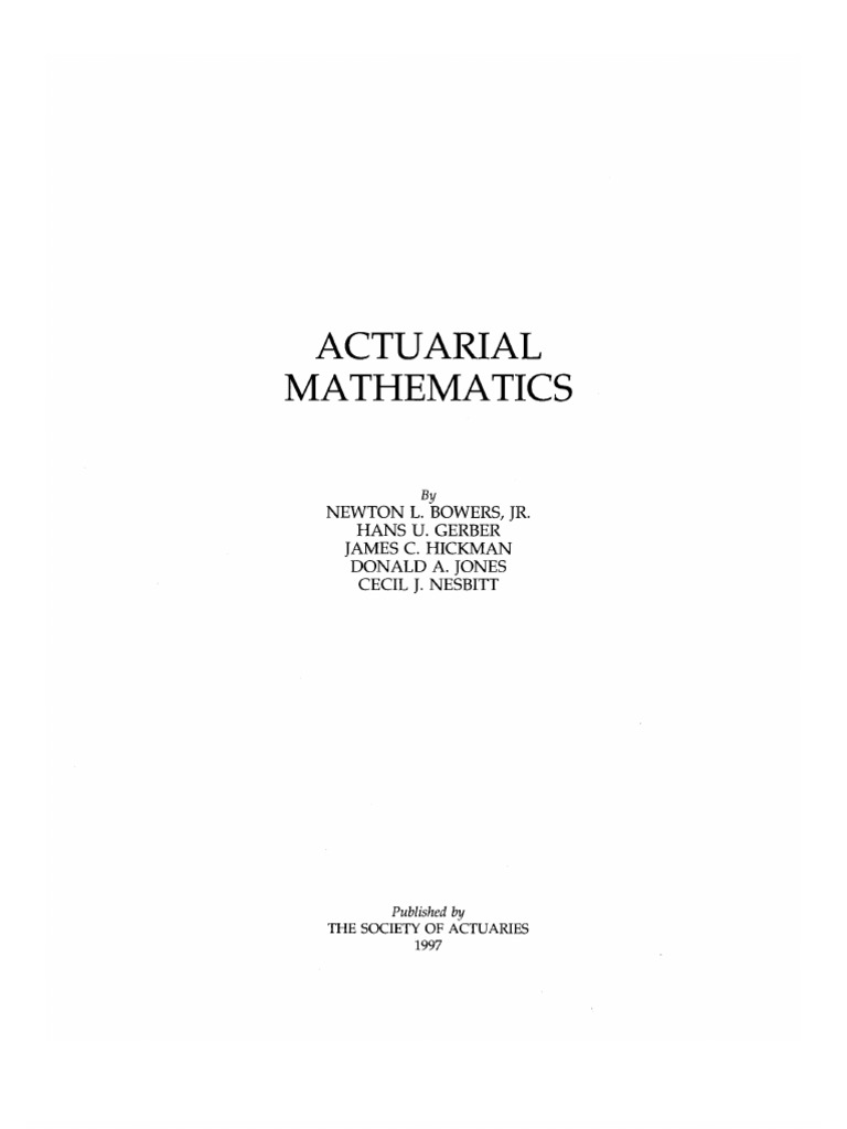 Bowers - Actuarial Mathematics | PDF