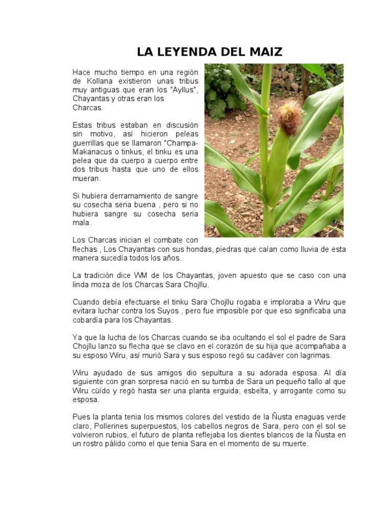 La Leyenda Del Maiz | PDF | Historia | Religión y espiritualidad