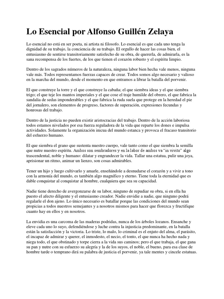 Lo Esencial por Alfonso Guillén Zelaya | Alma | Ciencia filosófica