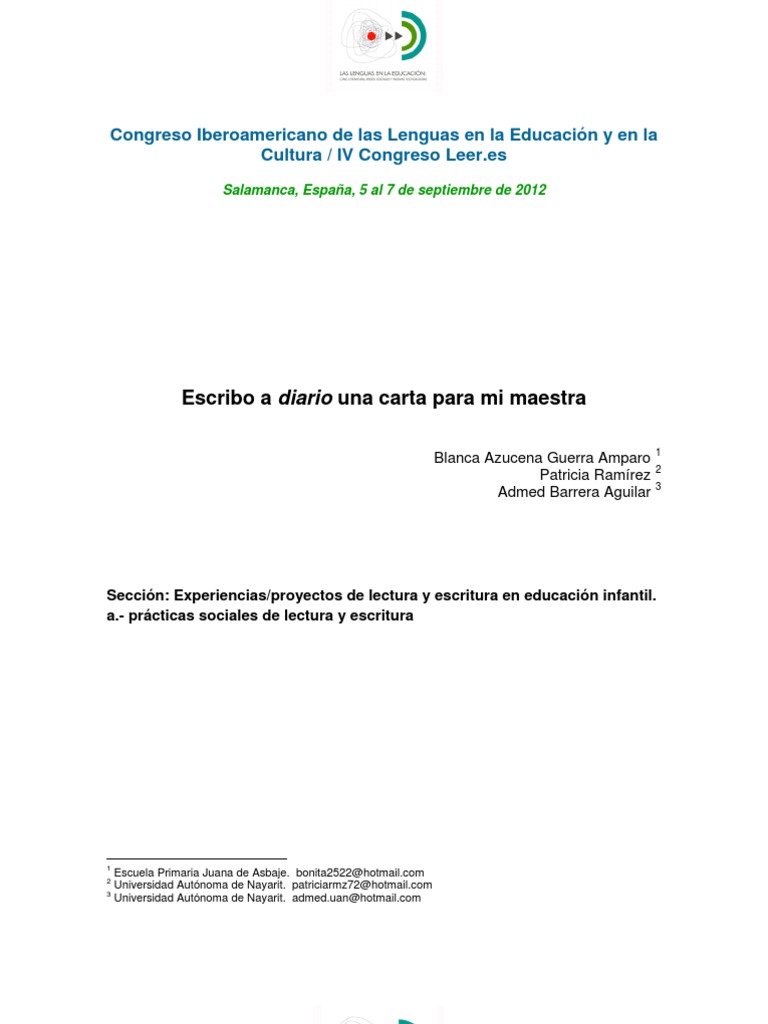 Carta A Mi Maestra | PDF | Educación primaria | Lectura (proceso)
