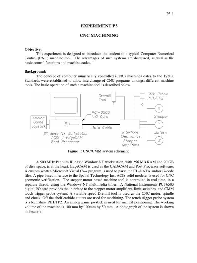Experiment P3 CNC Machining: Objective | PDF | Numerical Control ...