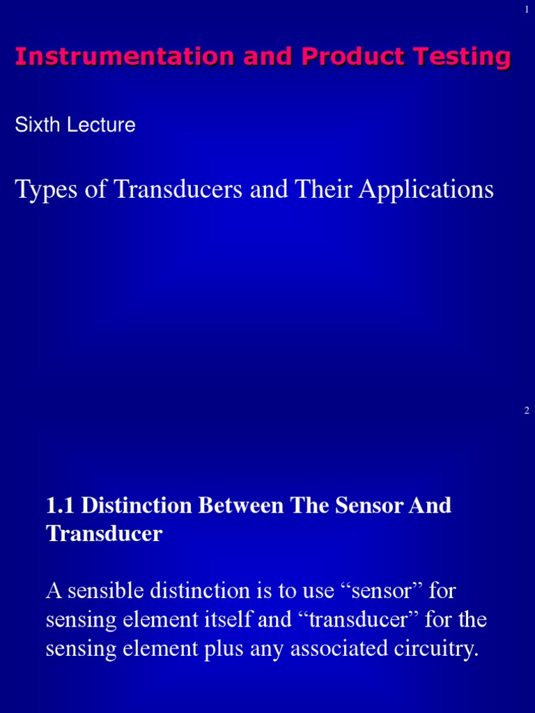 Types of Transducer and Application | PDF | Inductor | Capacitor