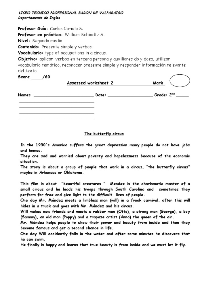 Butterfly Circus Activity | PDF | History