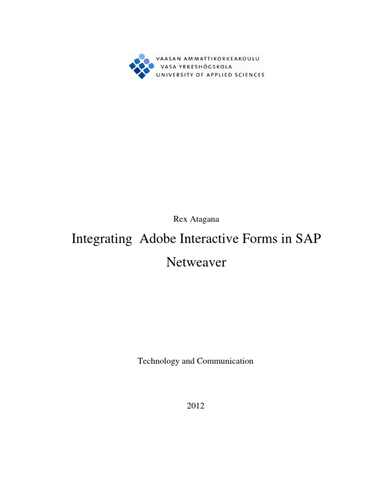 Integrating Adobe Interactive Forms In Sap Netweaver Pdf Java Programming Language Sap Se
