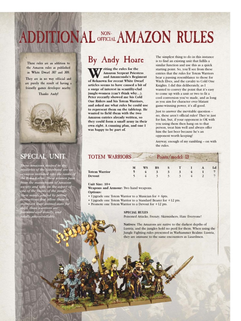 Amazon Rules | PDF | Fantasy | Military