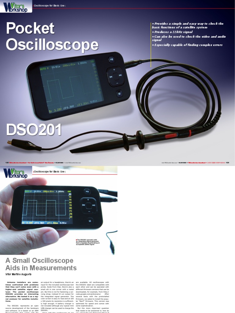 Pocket Oscilloscope: Oscilloscope For Basic Use | PDF | Antenna (Radio ...