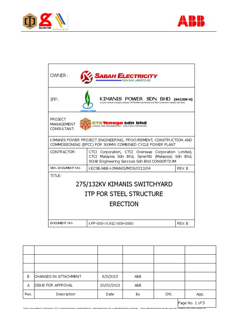 Itp Steel Structure | Specification (Technical Standard) | Engineering