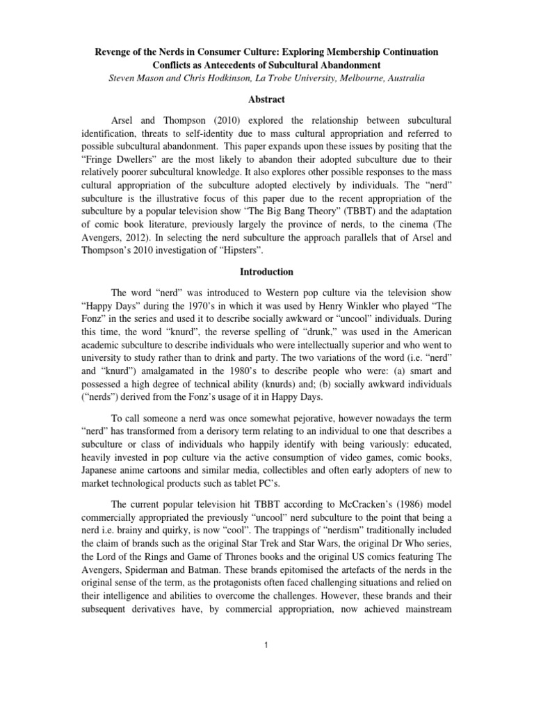 Steven Mason and Chris Hodkinson, La Trobe University, Melbourne ...