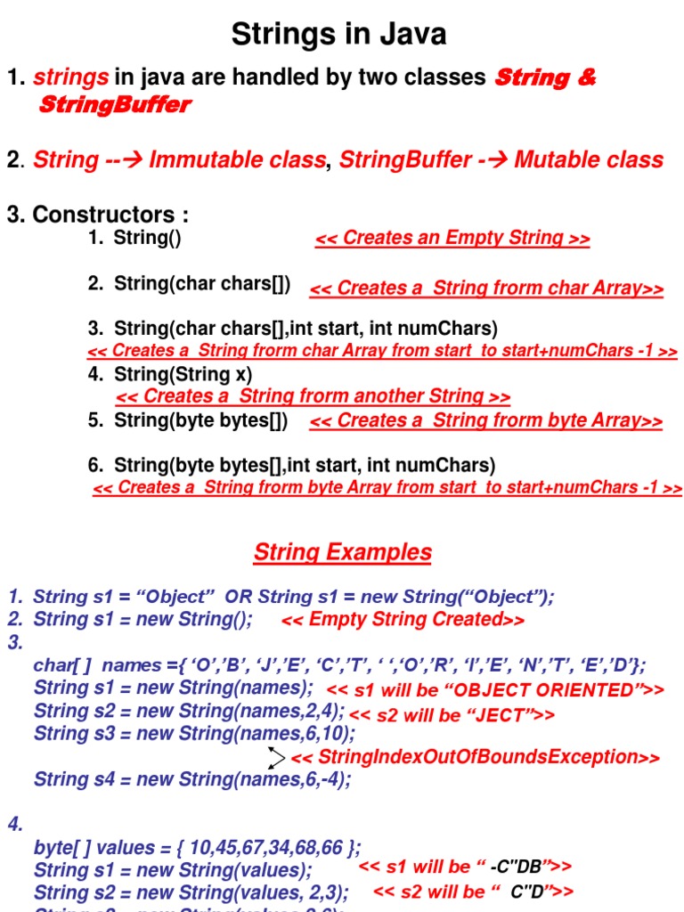 Lecture 6 Strings In Java Pdf String Computer Science Computer Engineering