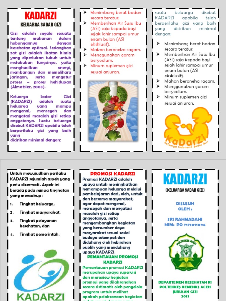 Keluarga Sadar Gizi: Panduan KADARZI | PDF | Kesehatan Holistik