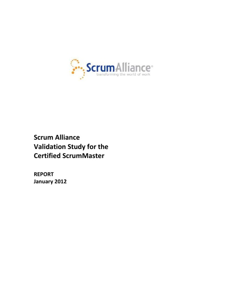 FINAL CSM Validation Report 6mar12 | PDF | Scrum (Software Development) | Leadership