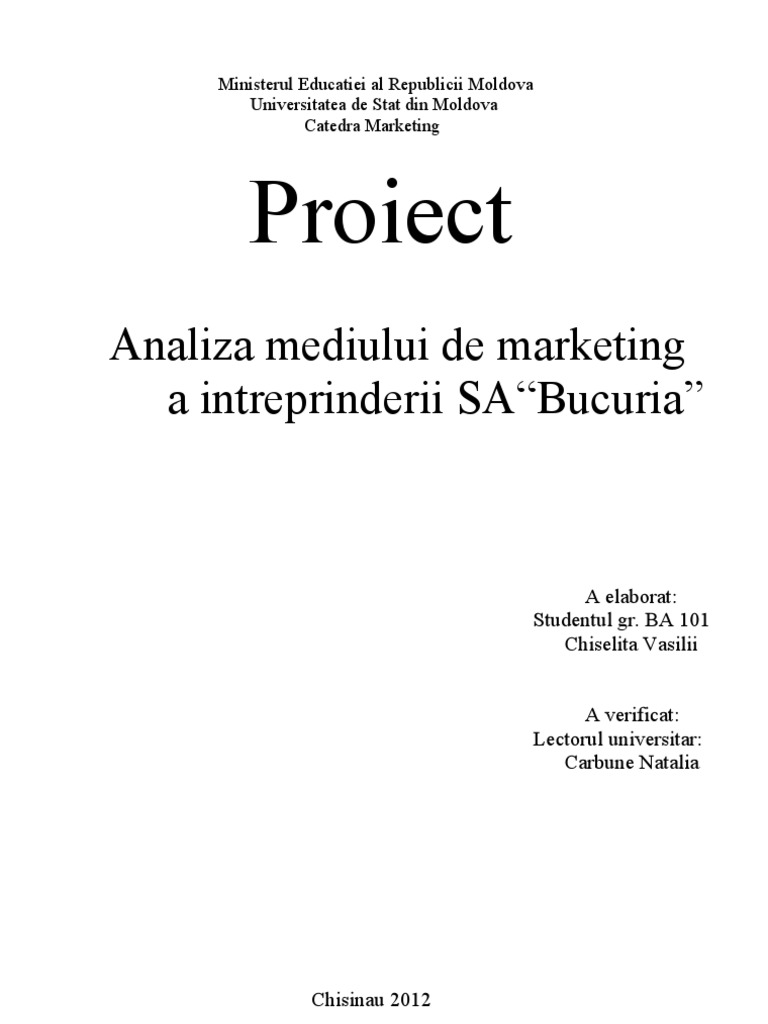 S A Bucuria Proiect Prime | PDF