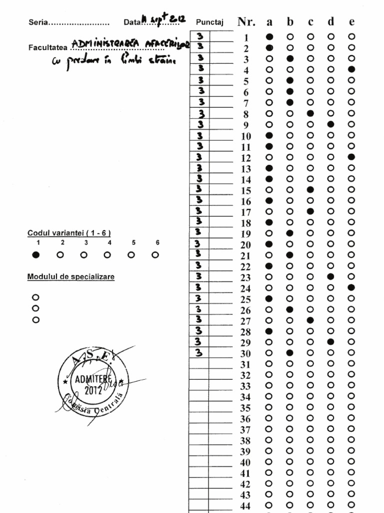 Admitere Master FABIZ | PDF