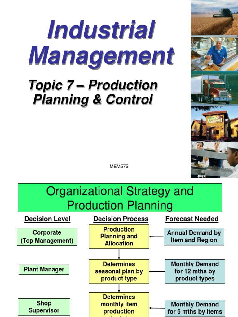 Production Planning and Control | PDF | Production And Manufacturing ...