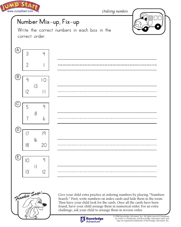 Fun Number Ordering Activities for Kids | PDF