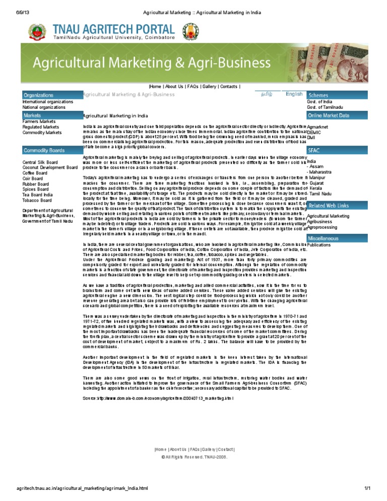 Agricultural Marketing Agricultural Marketing In India Download