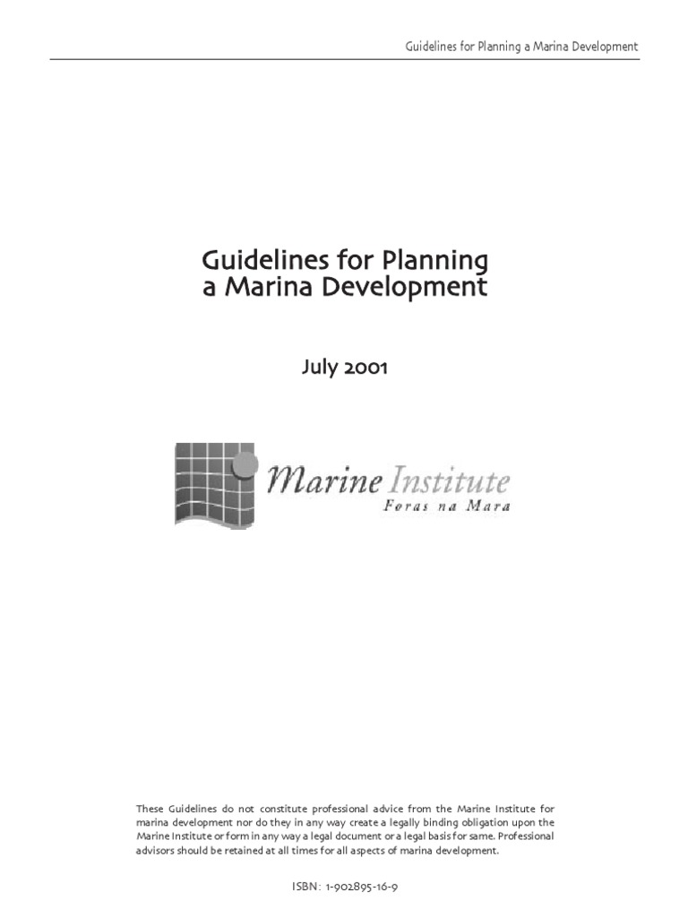 Marina Development Planning Guidelines | PDF | Environmental Impact ...