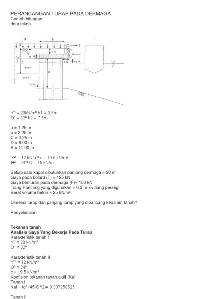 Perencanaan Turap | PDF