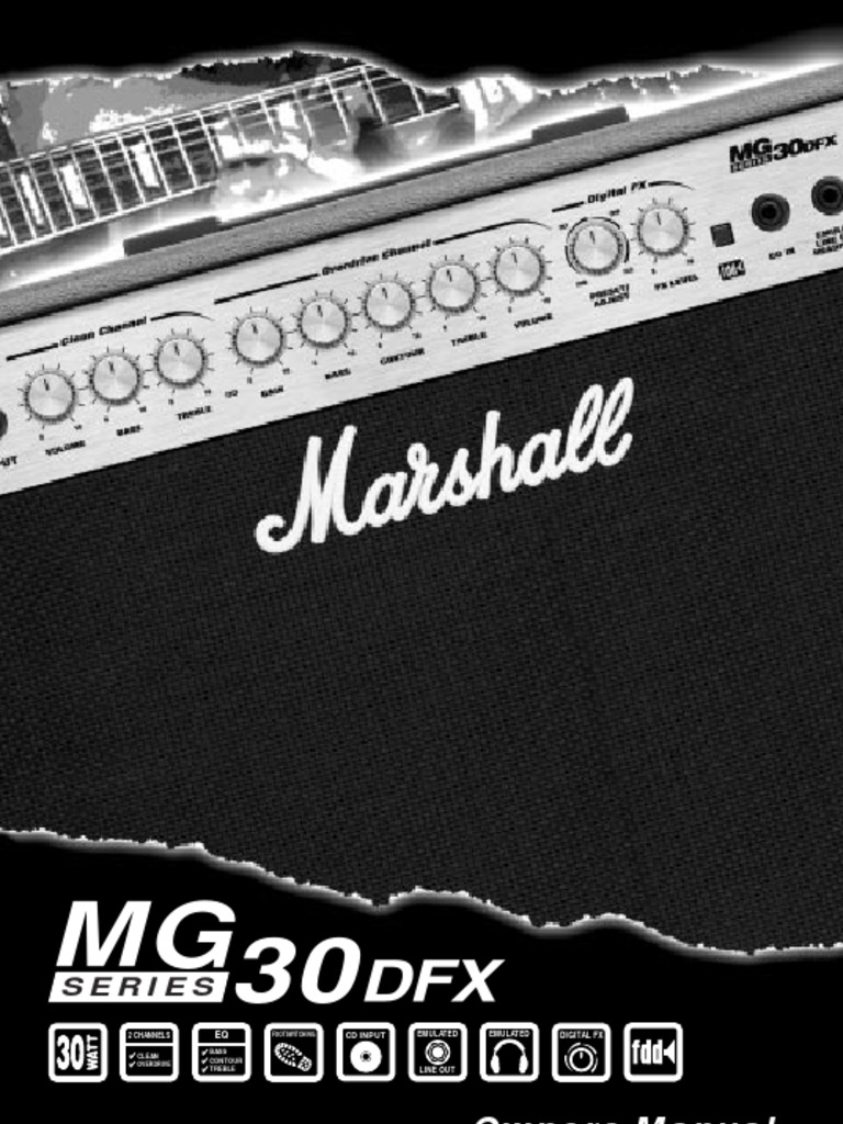 Marshall MG30DFX Owners Manual | PDF | Audio Engineering | Amplifier