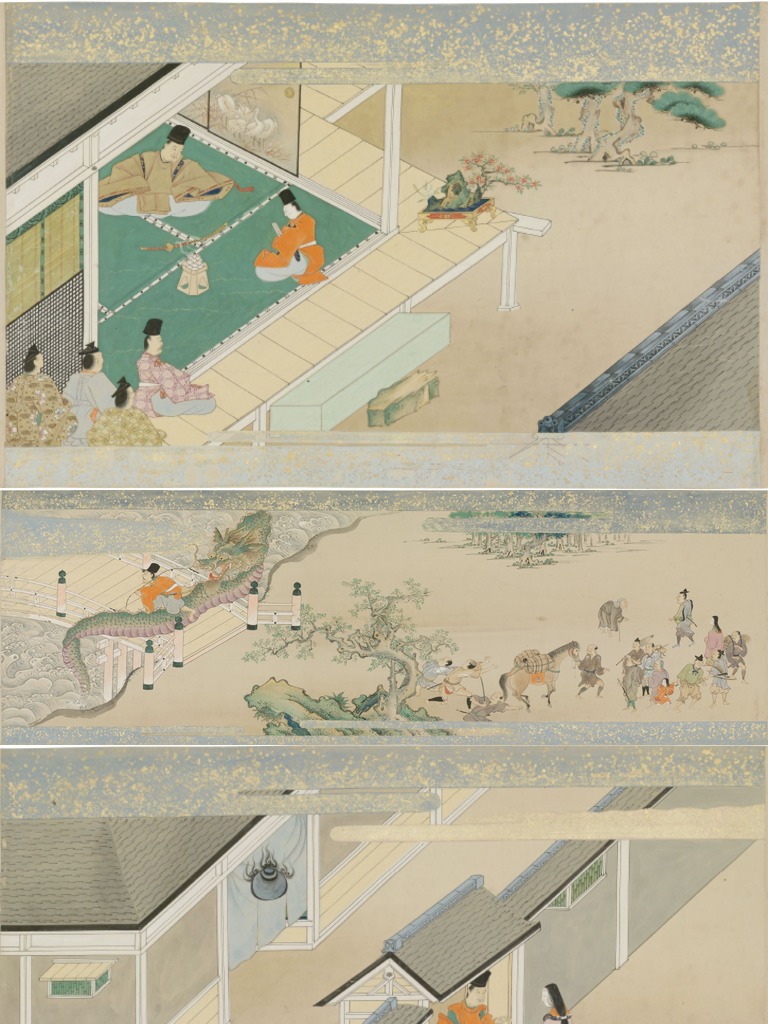 Scroll Panels From The Tale of Fujiwara Hidesato | PDF | Dragon | Nature