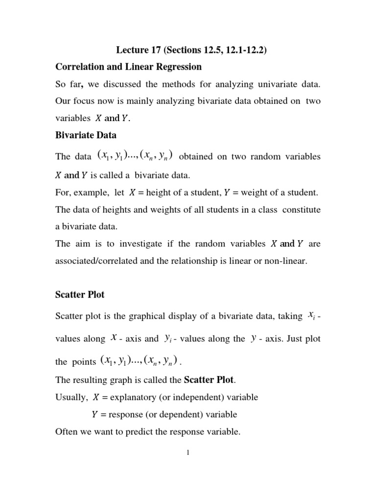 Correlation and Regression | PDF | Correlation And Dependence | Scatter ...