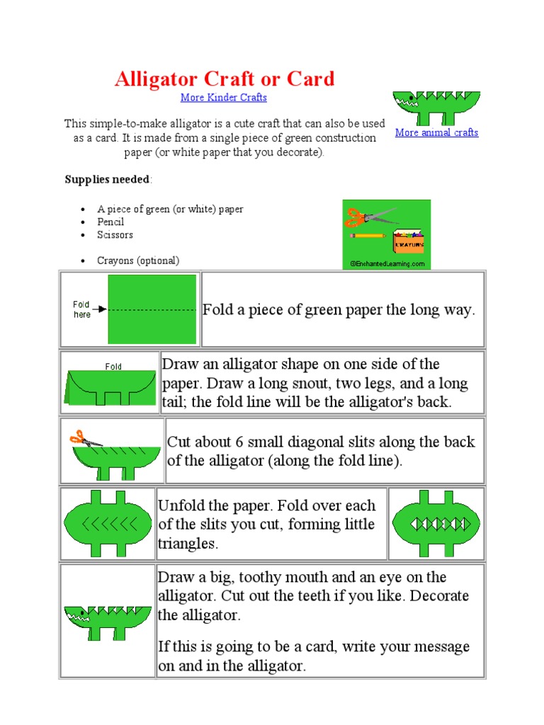 Alligator Craft for Kids | PDF