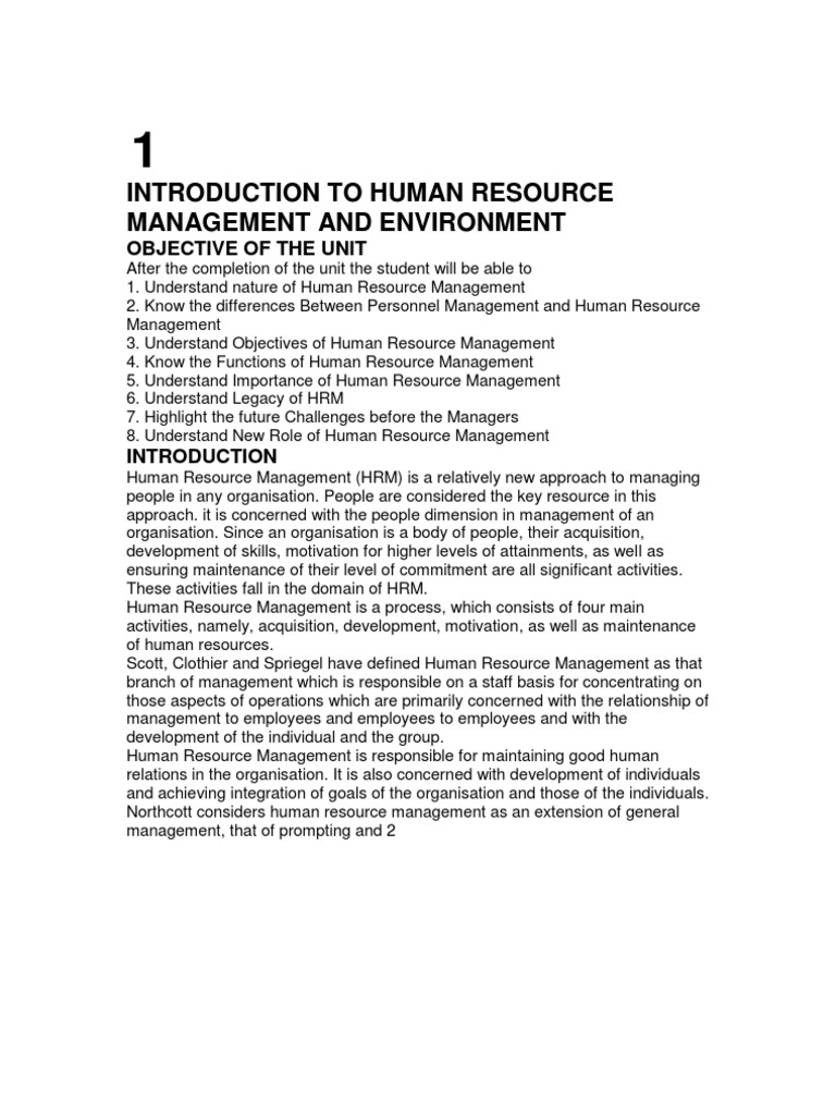 Nature of HRM | PDF | Human Resource Management | Human Resources