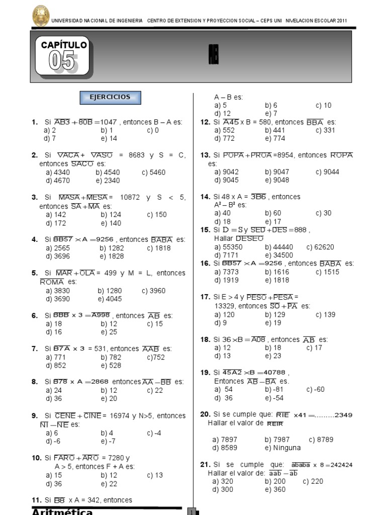 Tema 5 Cripto Aritmetica RM Ceps 2º Verano 2011 | PDF | Métodos y materiales de enseñanza
