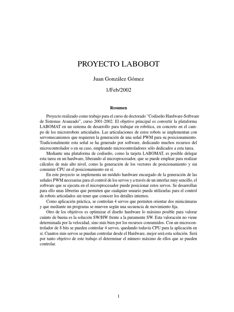 Proyecto Labobot | PDF