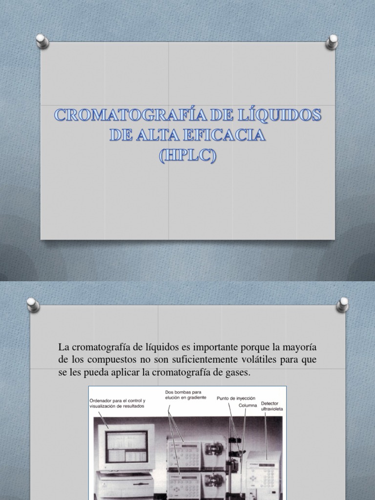 HPLC | PDF | Cromatografía líquida de alto rendimiento | Cromatografía
