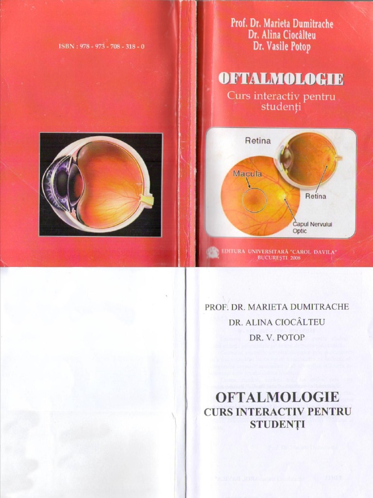 Oftalmologie, Curs Interactiv Pentru Studenti, Marieta Dumitrache, UMF ...