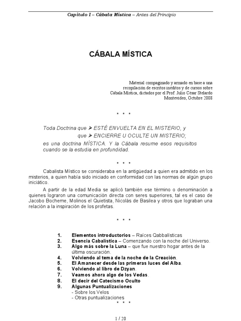 Cabala I PDF | PDF