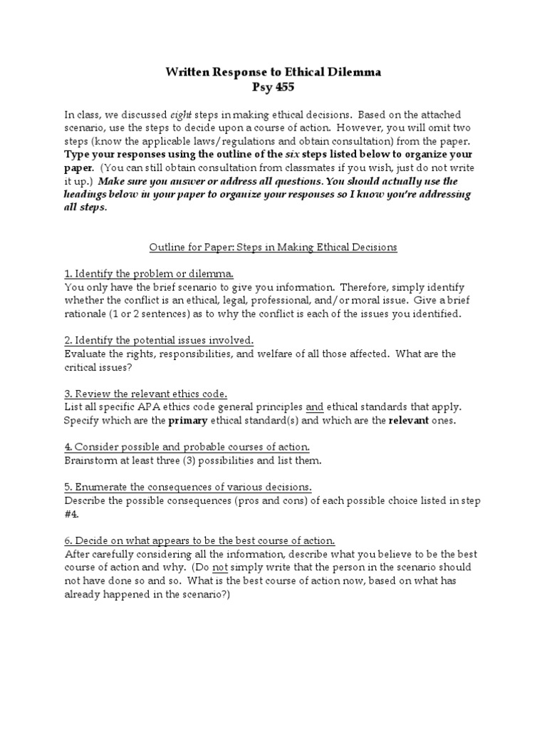 Ethical Dilemma Assignment | PDF | Career & Growth