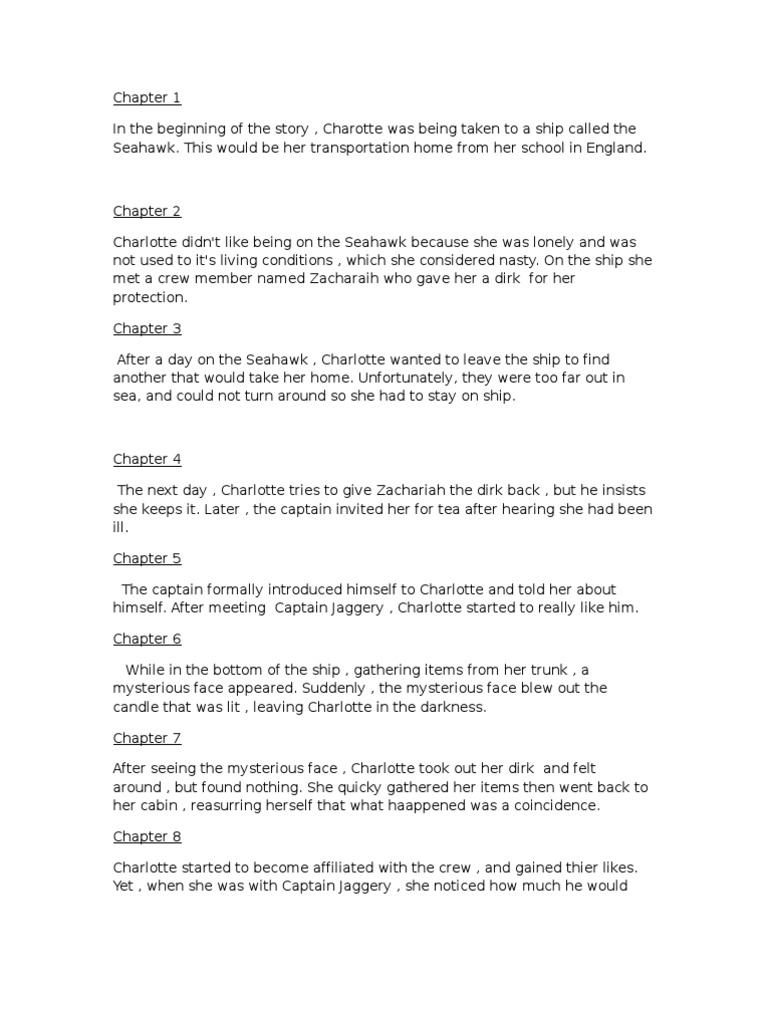 Charlotte Doyle, Chapters 1 - 22 | PDF | Violence