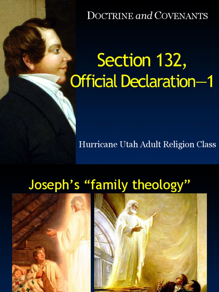 LDS Doctrine and Covenants Slideshow 28: D&C 132, OD-1 | PDF ...