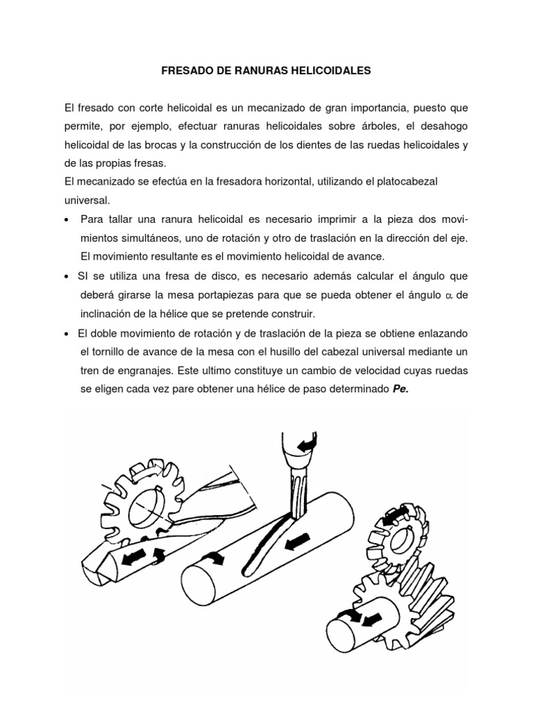 Ranura Helicoidal ALONSO BUSTOS | PDF | Engranaje | Geometría