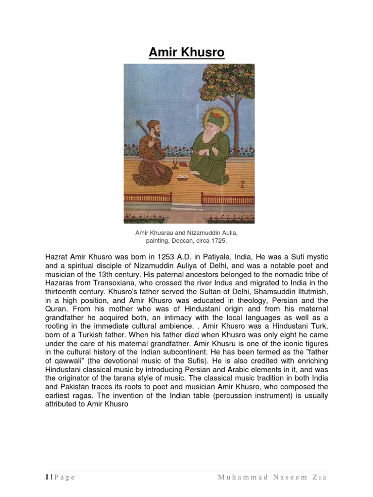 Hazrat Amir Khusro (Chaap Tilak) | PDF | Muhammad | Asia