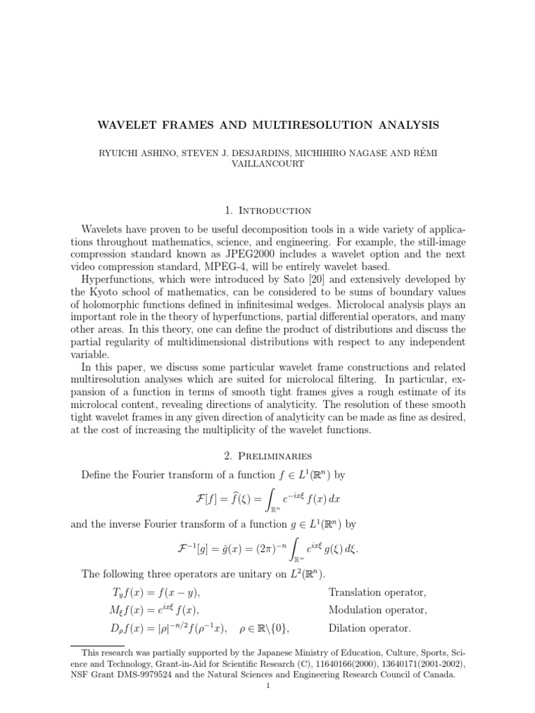 Wave Let | PDF | Wavelet | Fourier Transform